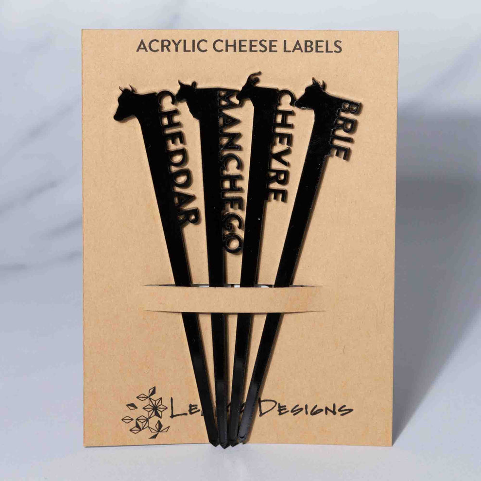 Acrylic Cheese Labels Set – LeeMo Designs