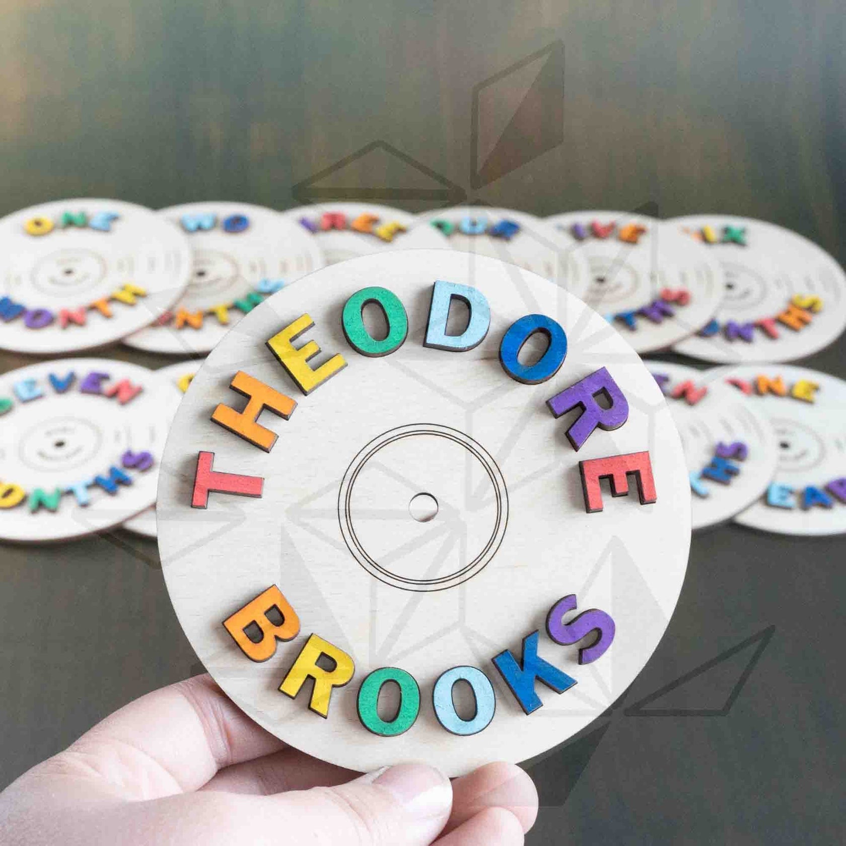 Rainbow Text Monthly Milestone Markers – LeeMo Designs