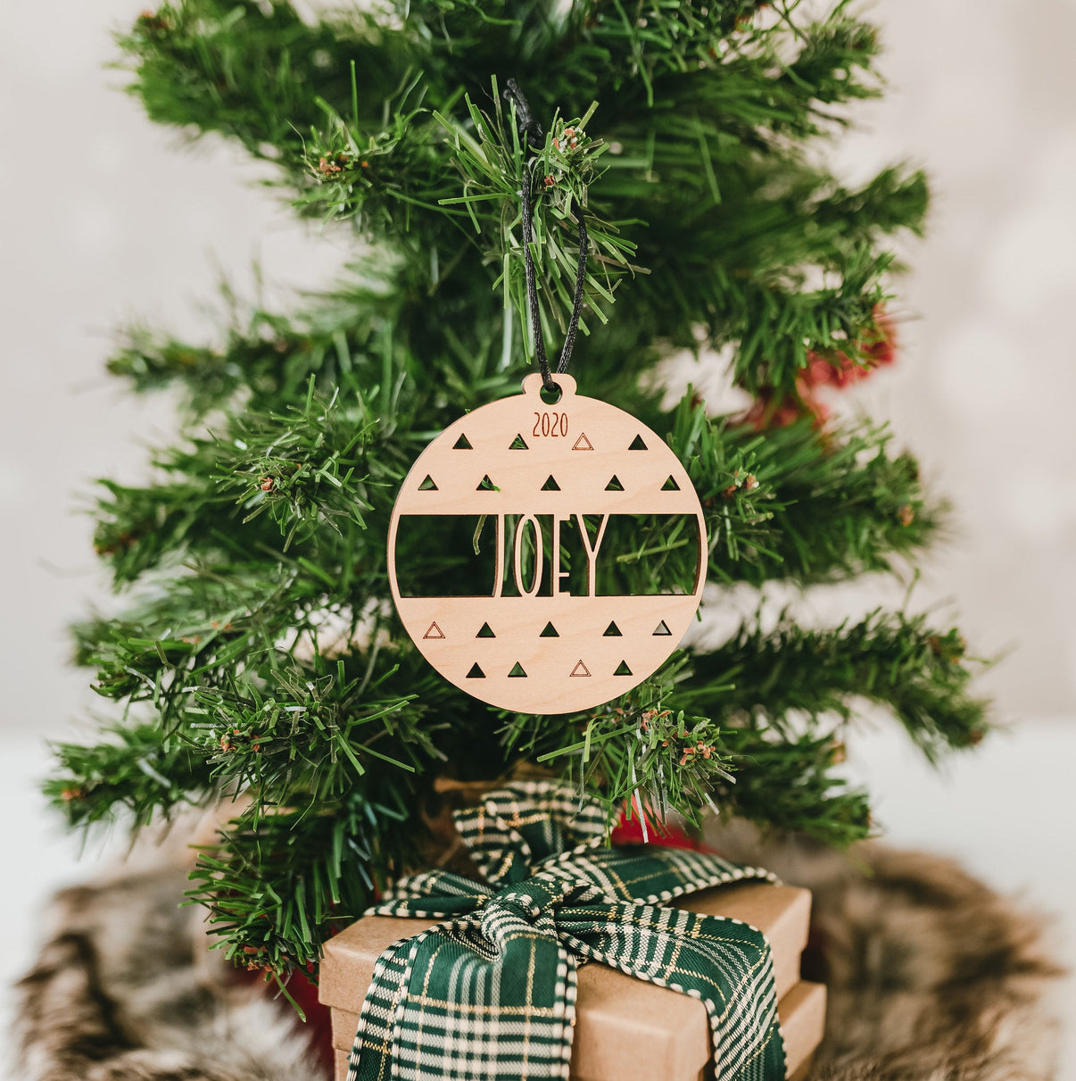 Custom Wood Ornaments: Triangle Design by LeeMo Designs